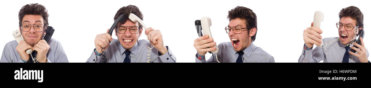 Angry call center employee in hi-res stock photography and images - Alamy