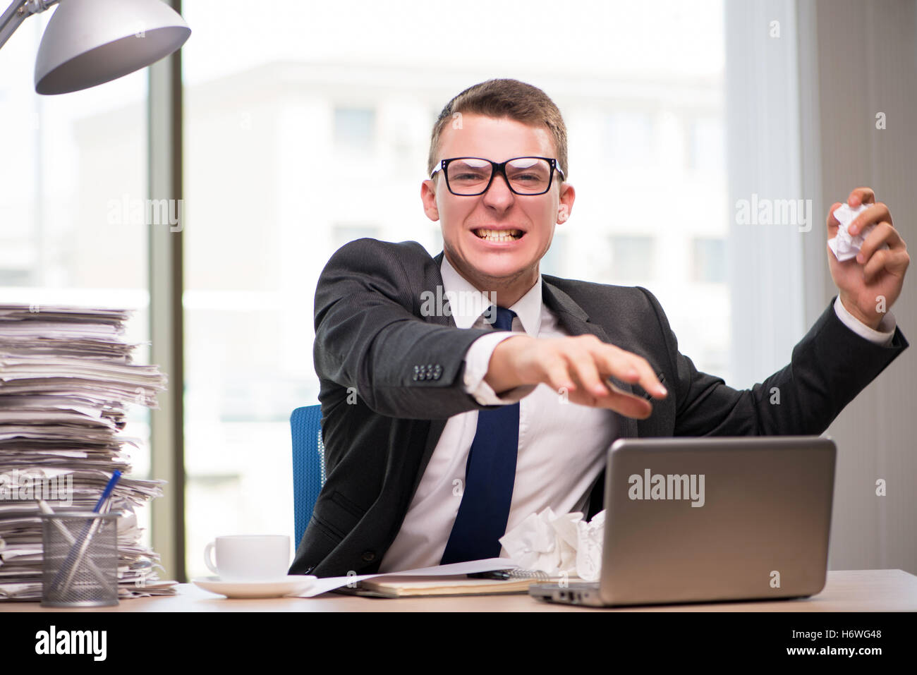 Office paperwork pile funny hi-res stock photography and images - Alamy