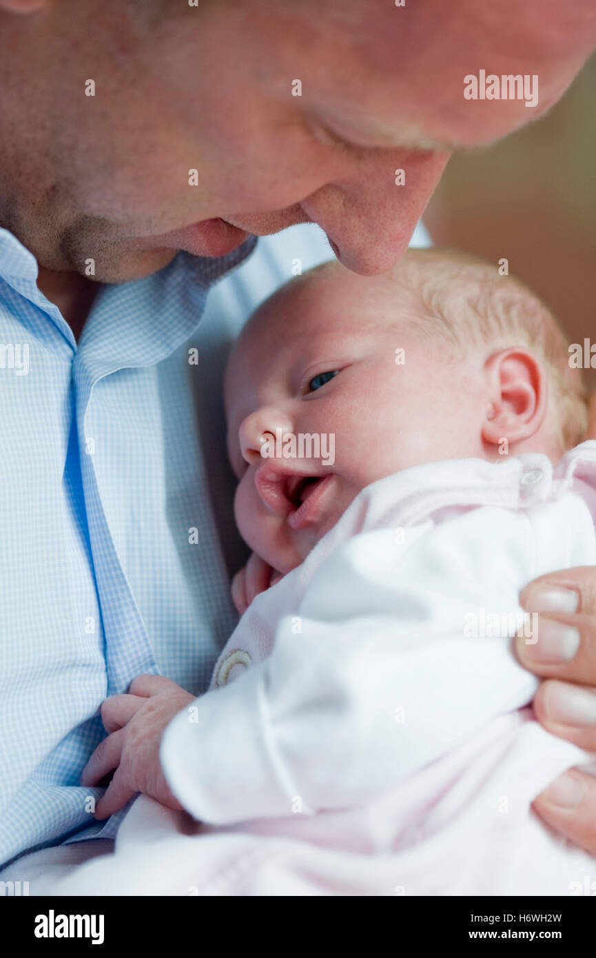 Father with newborn baby Stock Photo - Alamy