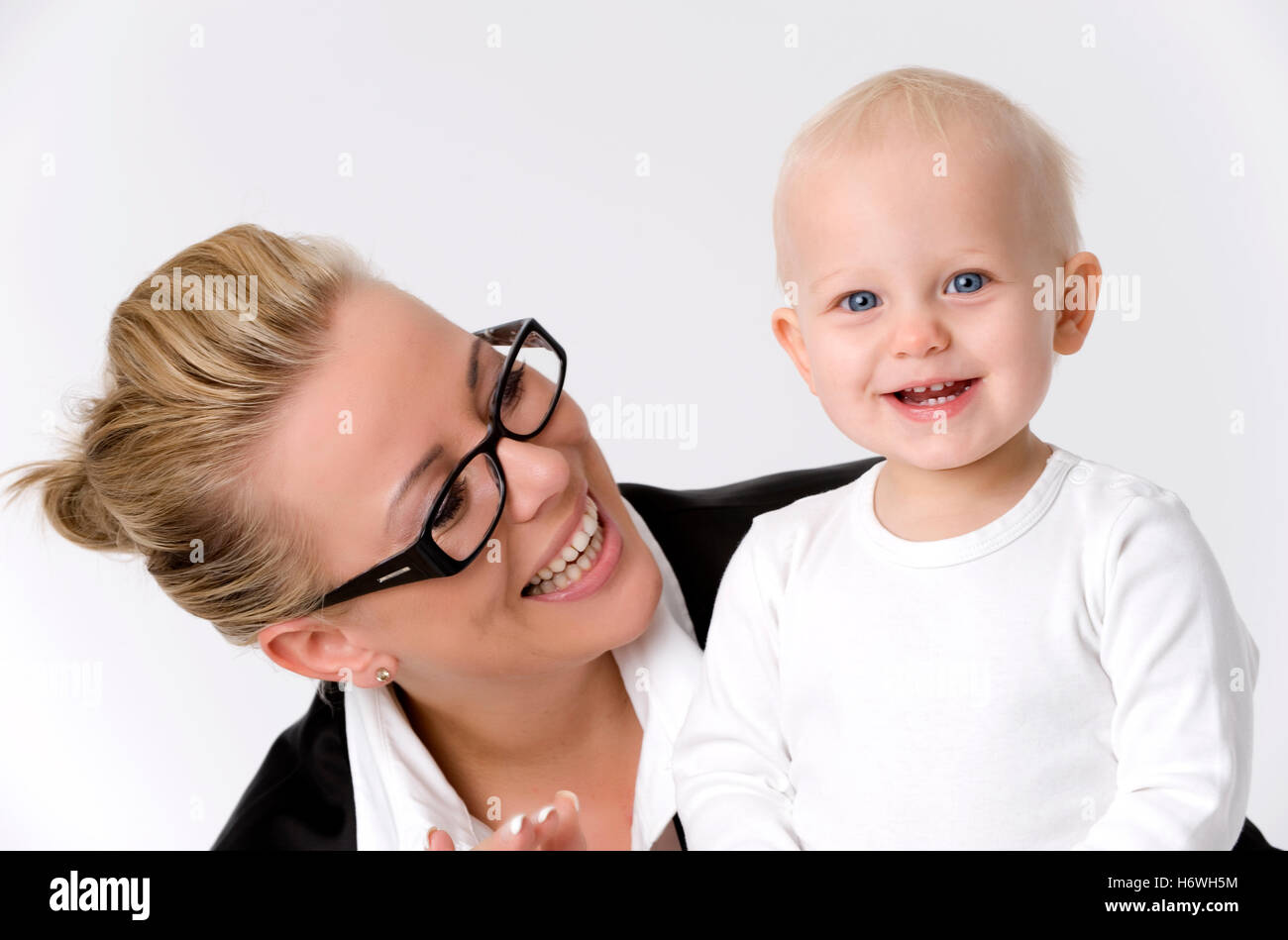 Mother and daughter, 1 year Stock Photo - Alamy
