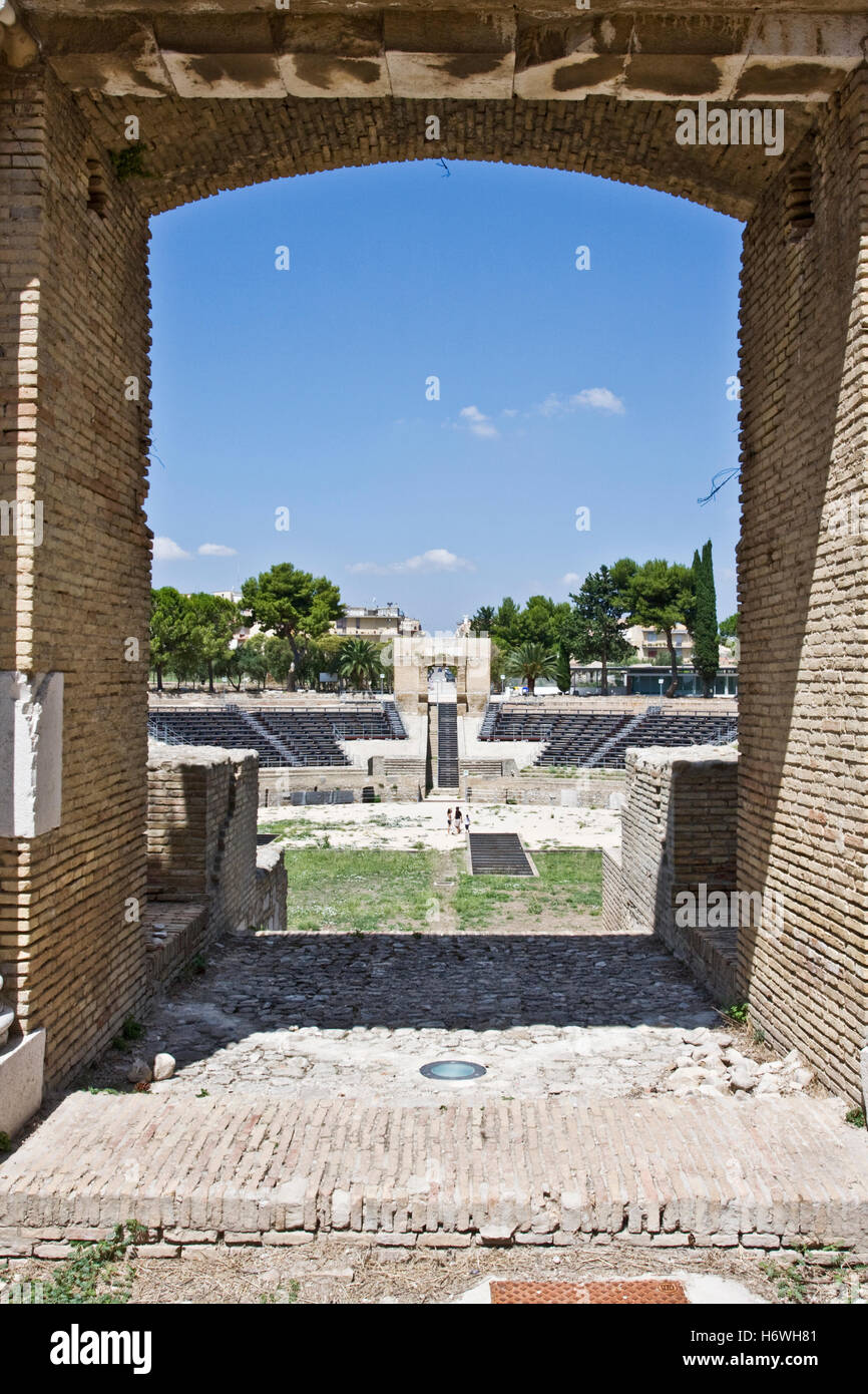 Amphitheatre, Augustan era 63 BC - 14 AD, Lucera, Puglia, Apulia, Italy ...