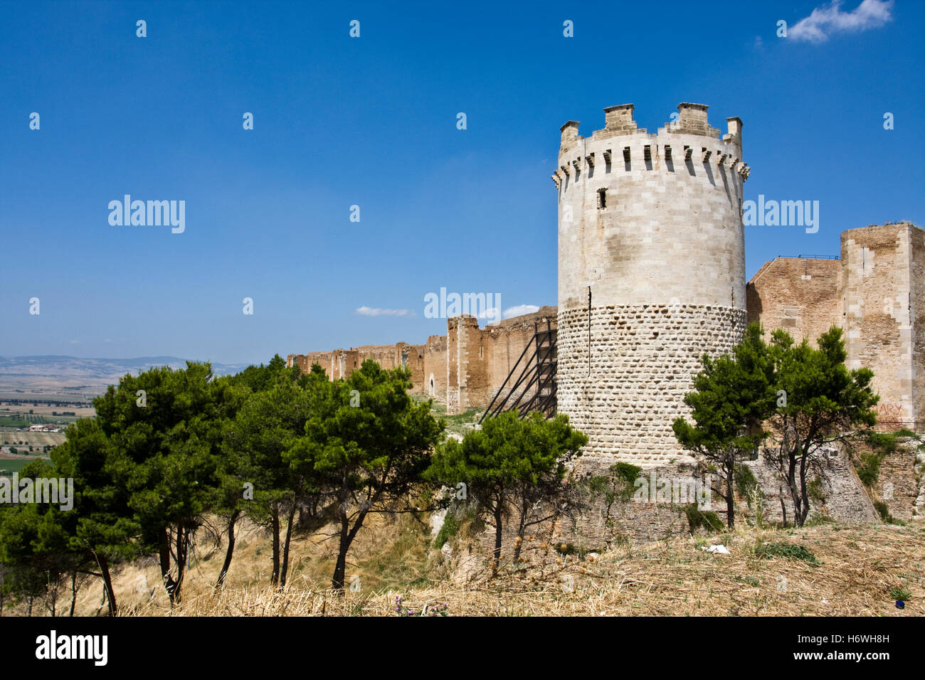 Castle built by Frederick II, 13th century, and enlarged by Charles I ...