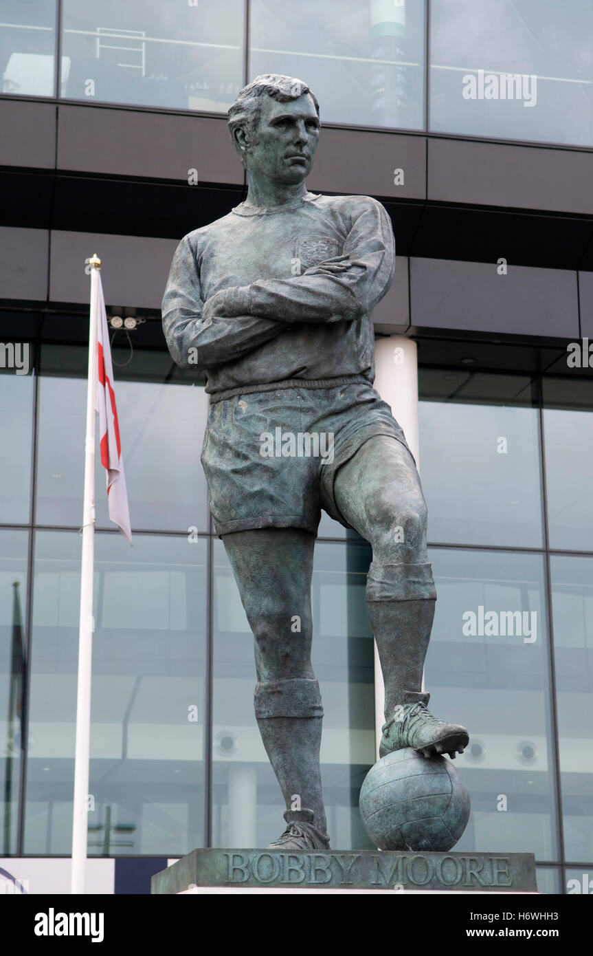 Statue of Bobby Moore at Wembley Stadium, Brent, London, England ...