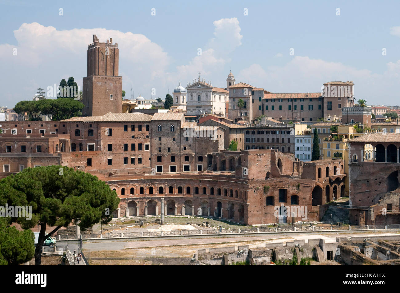Mercatus Traiani Trajan's Market and militia tower, Rome, Italy, Europe ...