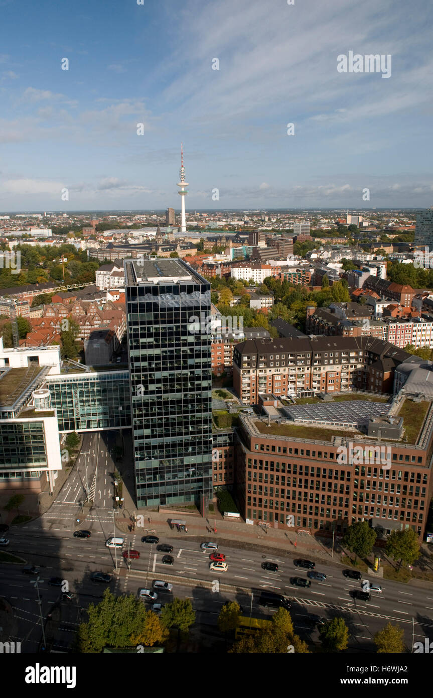 View from the tower of the St. Michaelis' church towards the Neustadt ...