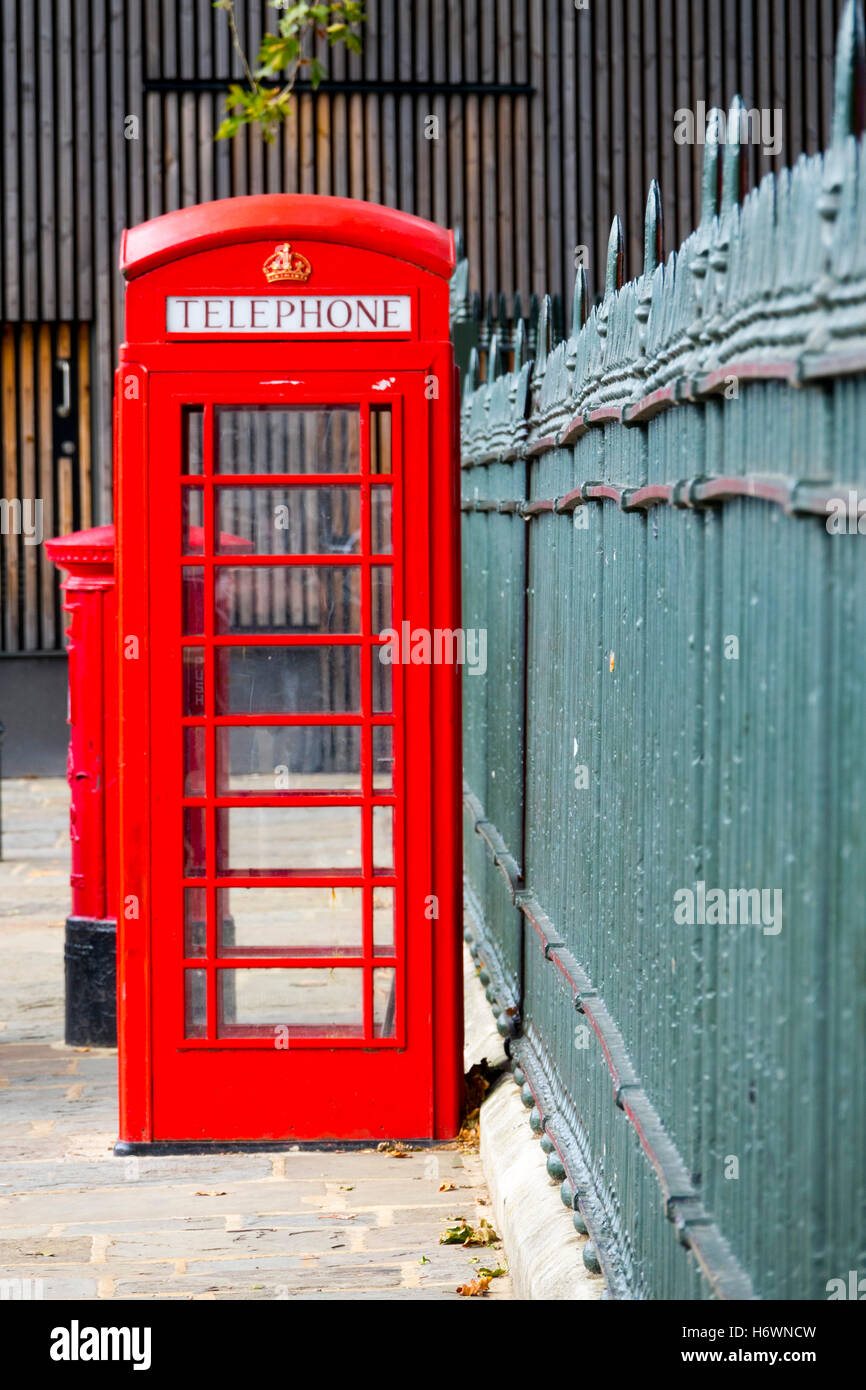Original red phone booth at Greenwich Stock Photo - Alamy