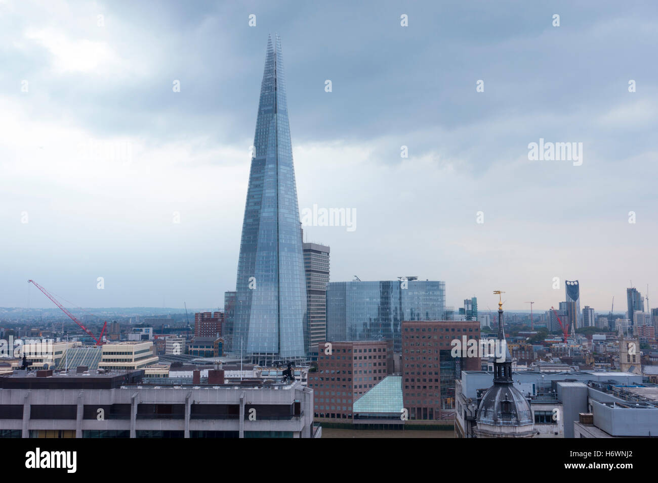 The Shard in London - aerial view from Monument Stock Photo - Alamy