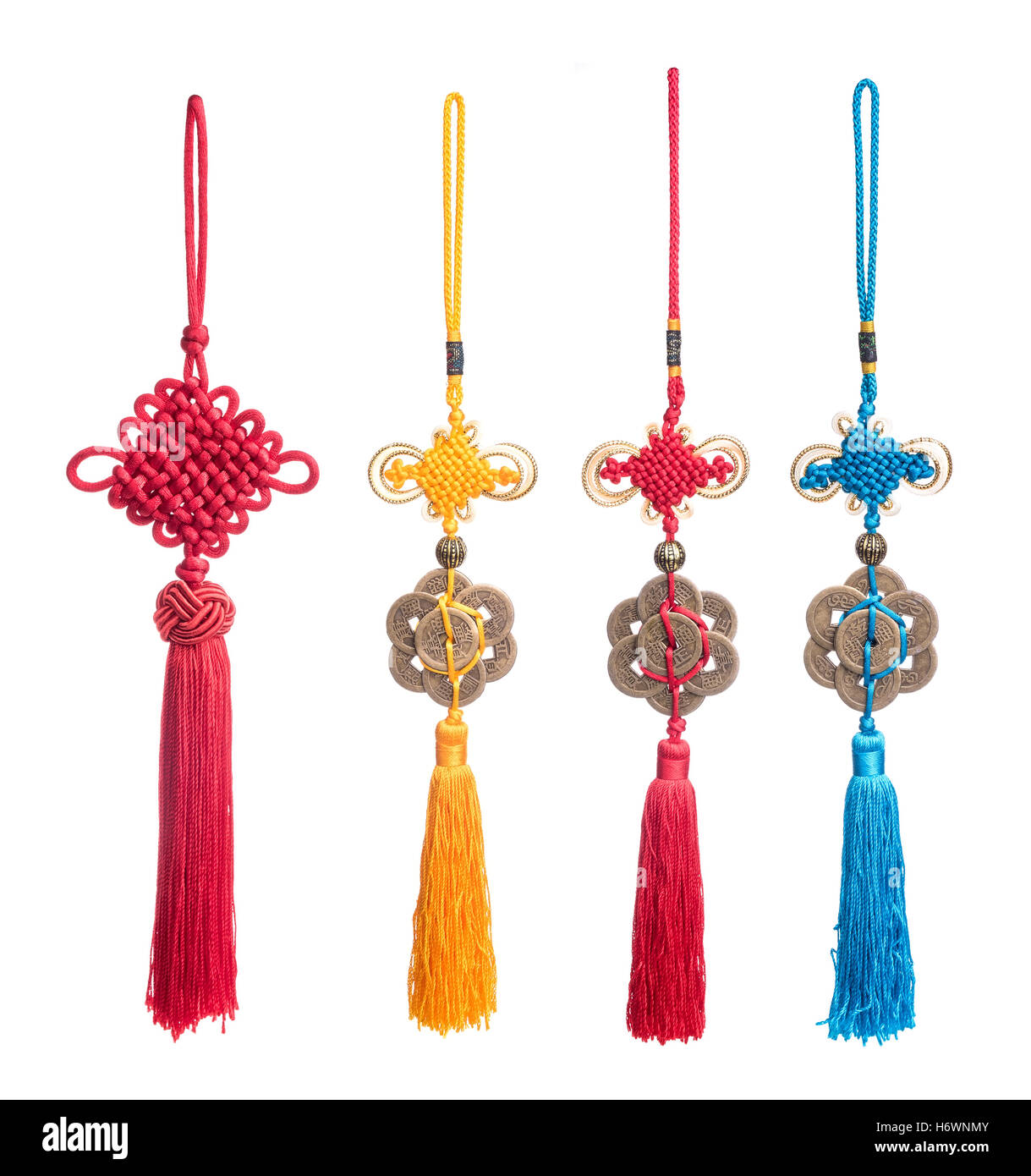 Traditional chinese knots collection on white background Stock Photo ...
