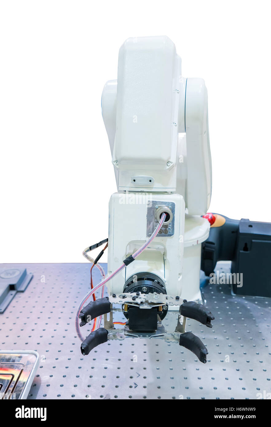 Robotic arm at production line in factory Stock Photo - Alamy