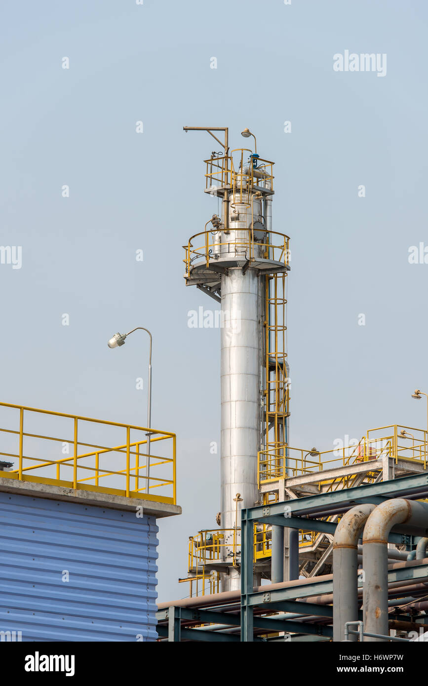 gas processing factory. landscape with gas and oil industry Stock Photo ...