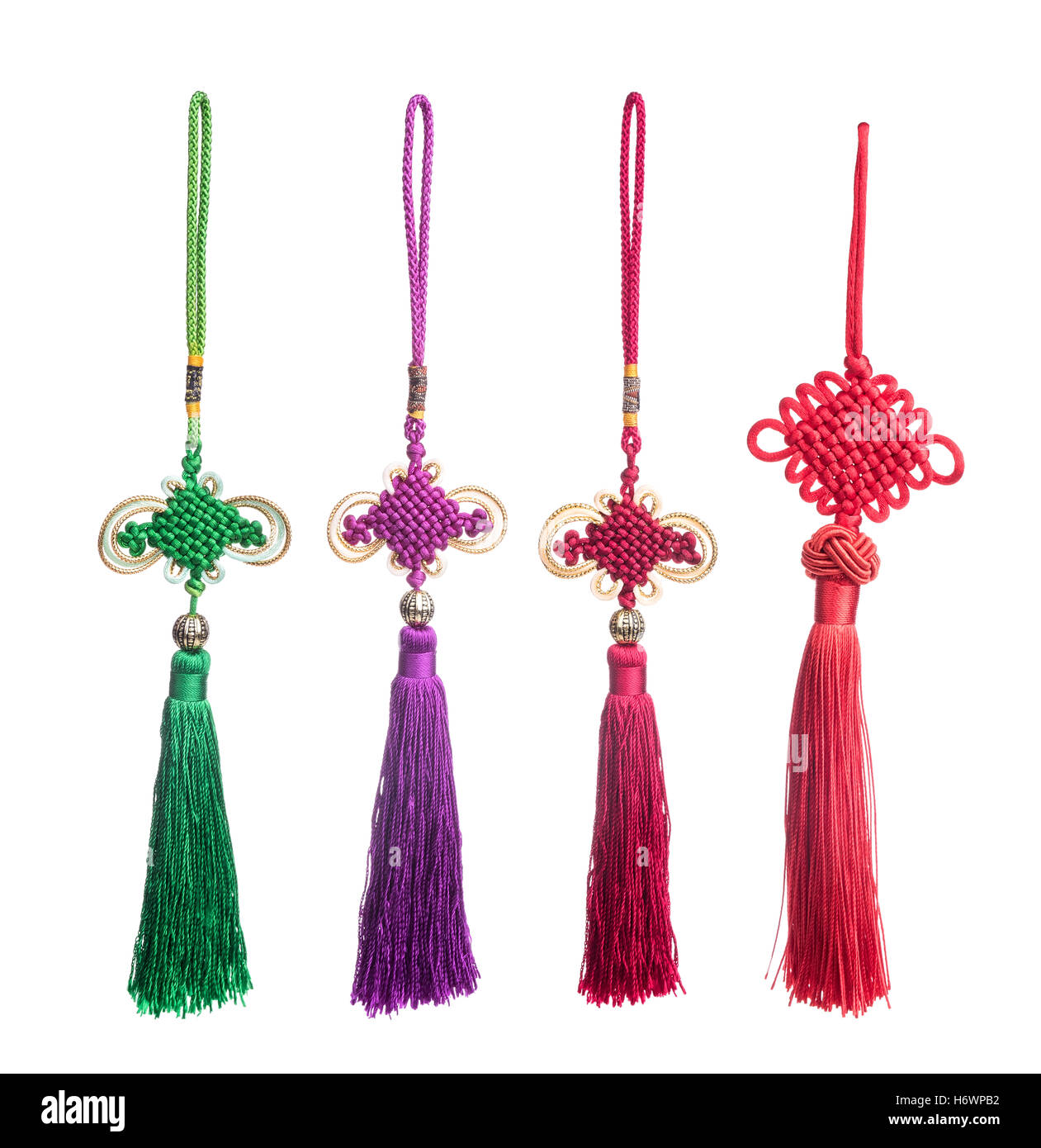 Traditional chinese knots collection on white background Stock Photo ...