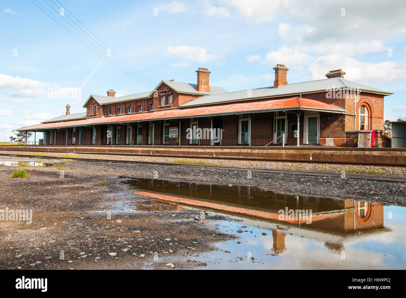 Historic railway station (1889) at Serviceton, Victoria, built to serve ...