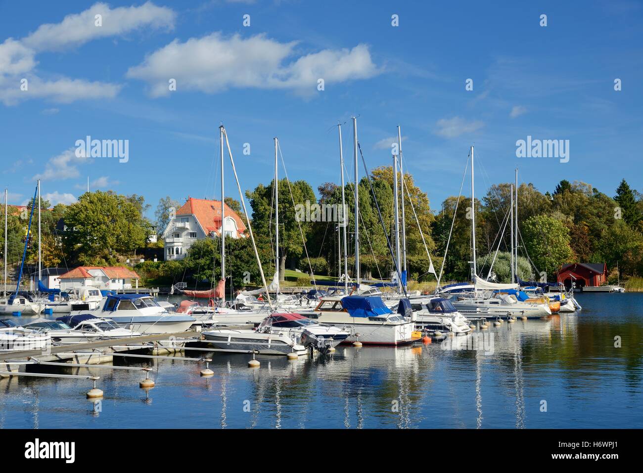 Harbor in Nynashamn - Sweden Stock Photo - Alamy