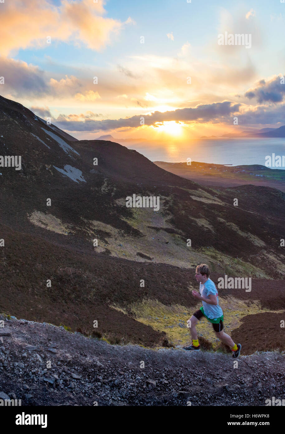Man running on mountain hi-res stock photography and images - Alamy