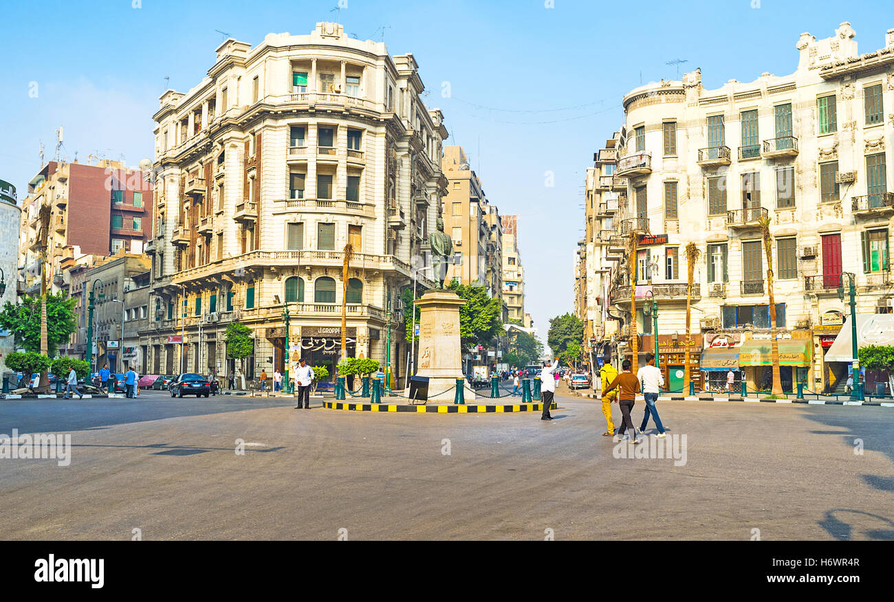 Statue in talaat harb square hi-res stock photography and images - Alamy