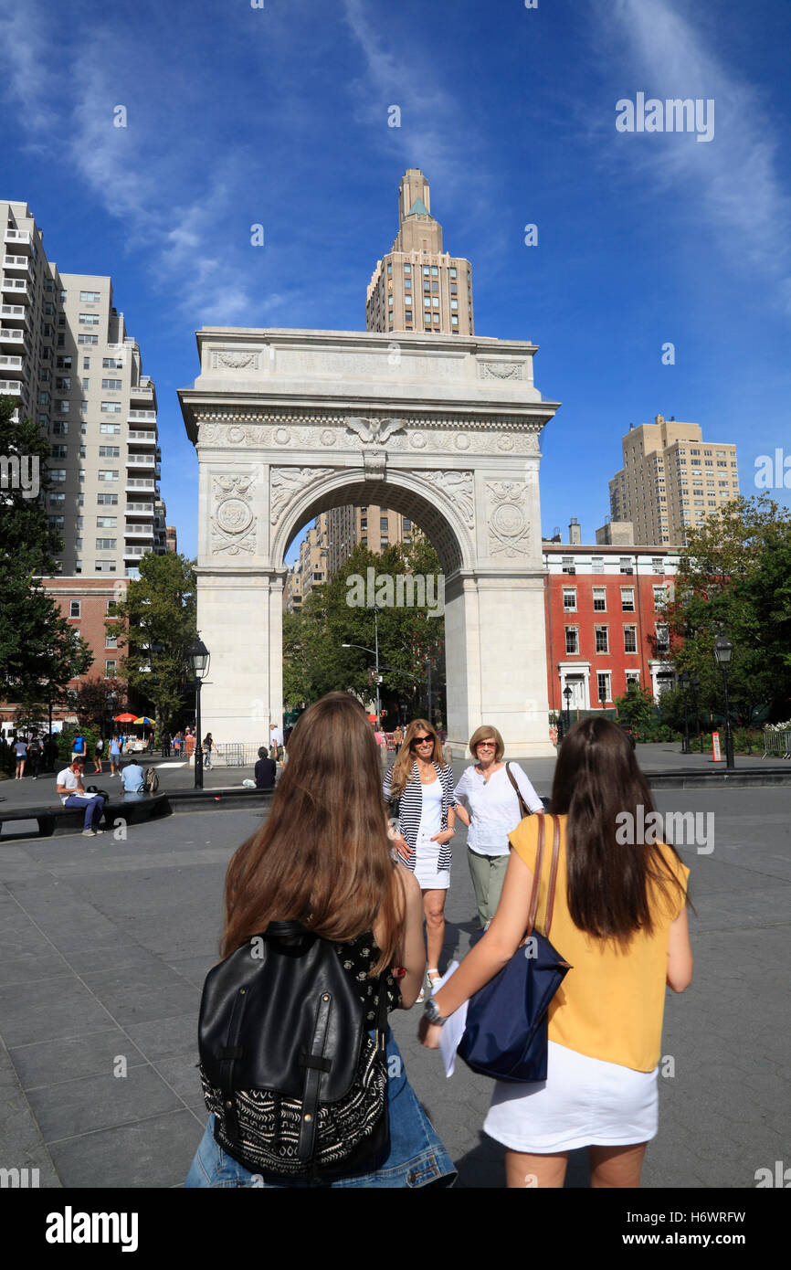 Washington Square, Greenwich Village, Manhattan, New York, USA Stock ...
