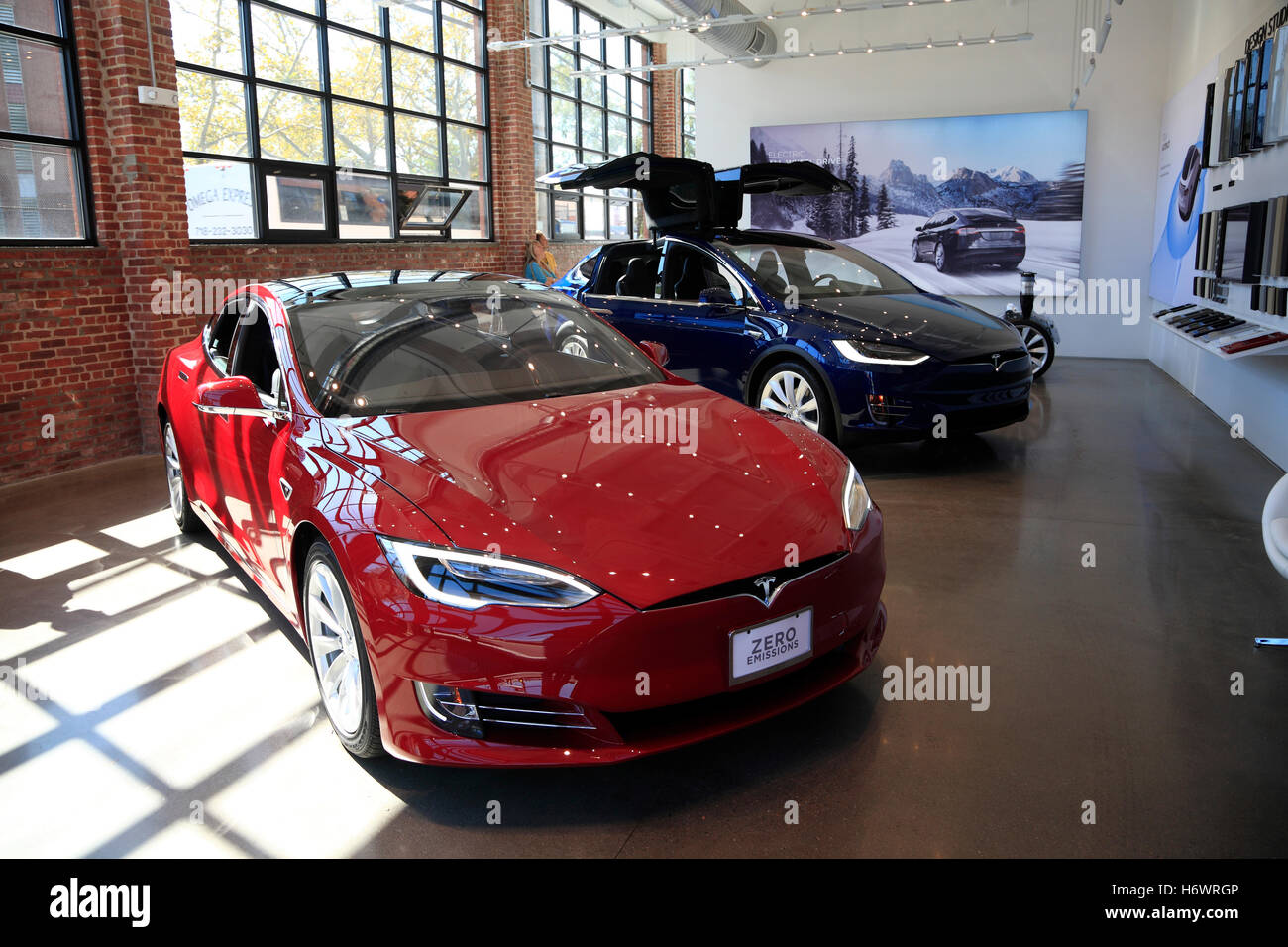 Tesla new car showroom hi-res stock photography and images - Alamy