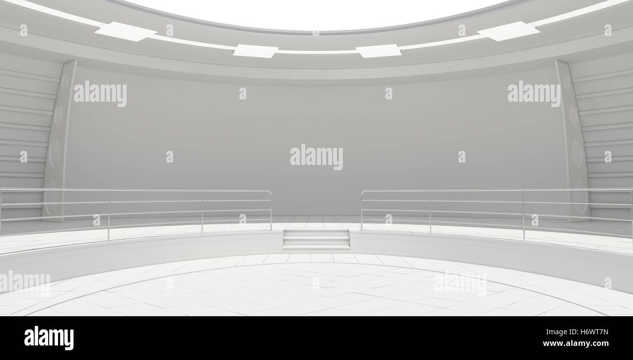 Empty modern futuristic room Stock Photo - Alamy