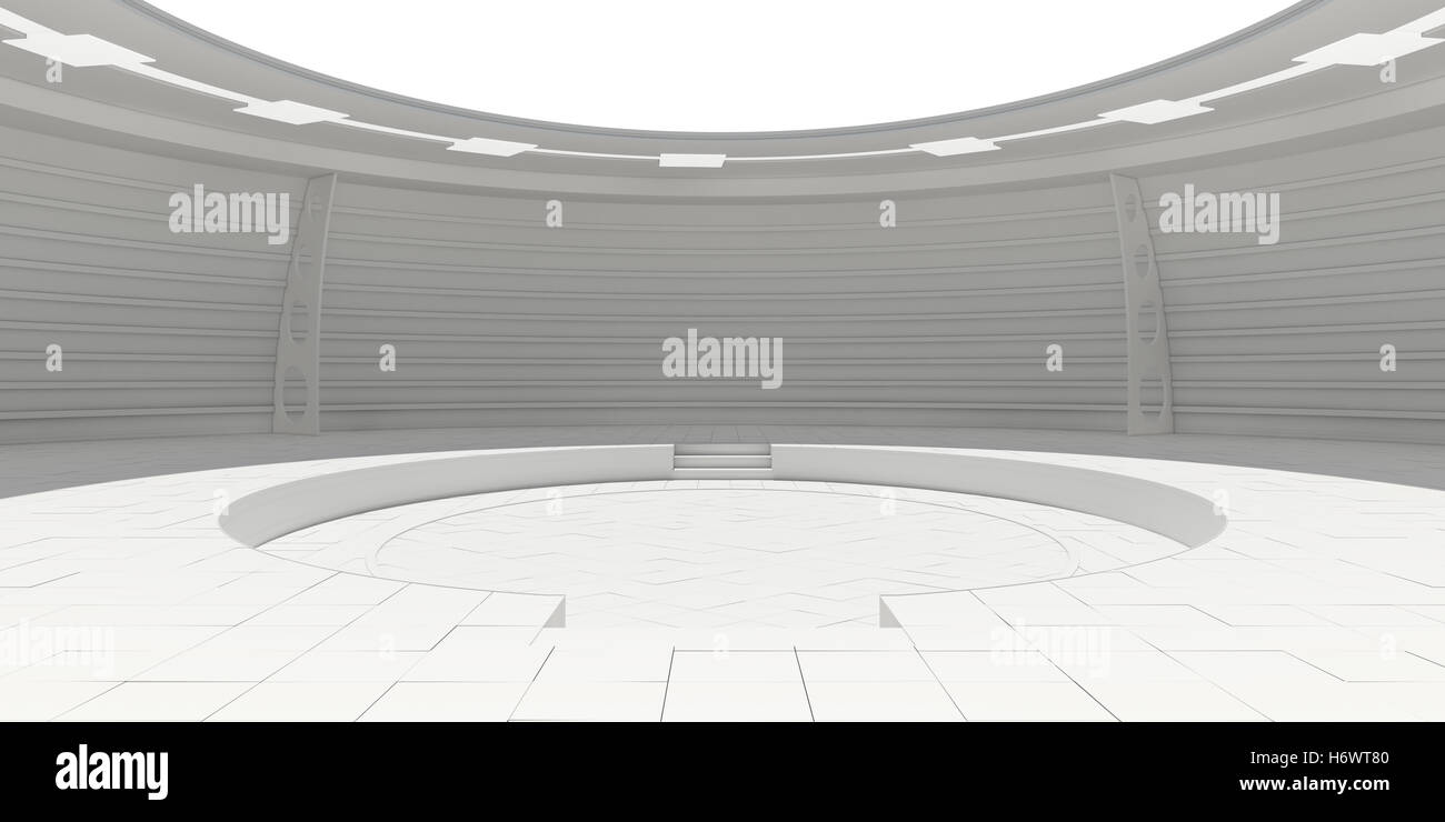 Empty modern futuristic room Stock Photo - Alamy