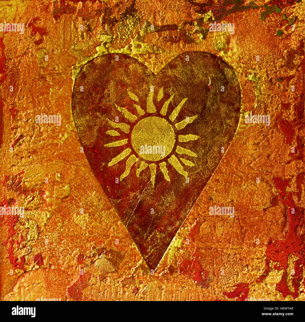 Gold coloured painting hi-res stock photography and images - Alamy