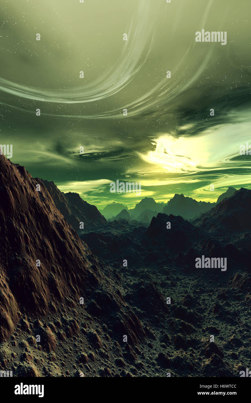 hill horizon stone space universe science moon fantasy rock ...
