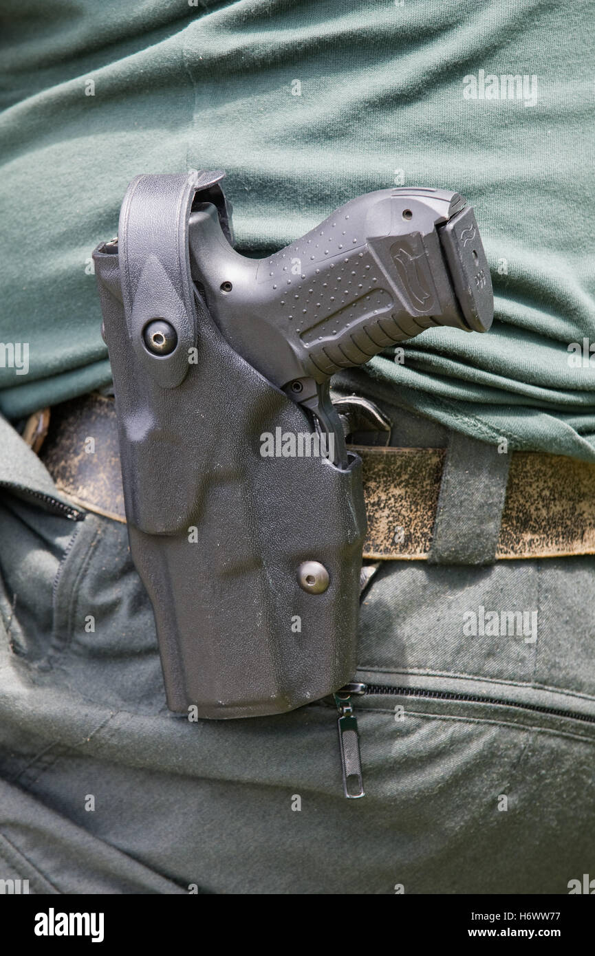 halter policeman pistol arm weapon weapond automatic police green ...