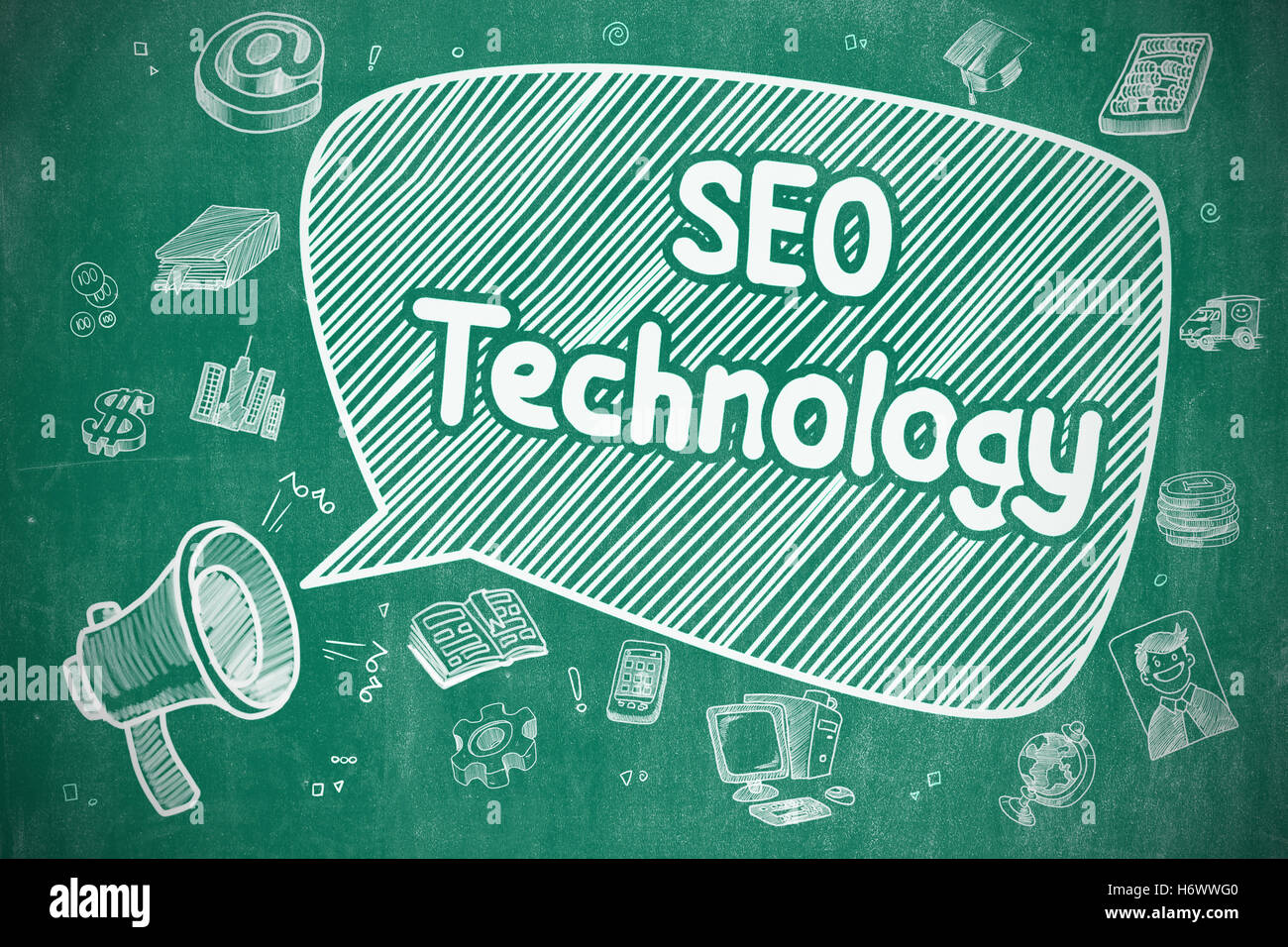 Black hand drawn technology hi-res stock photography and images - Alamy
