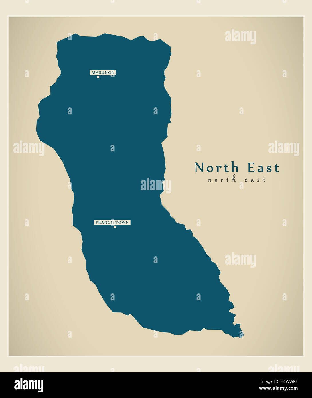 North east map hi-res stock photography and images - Alamy
