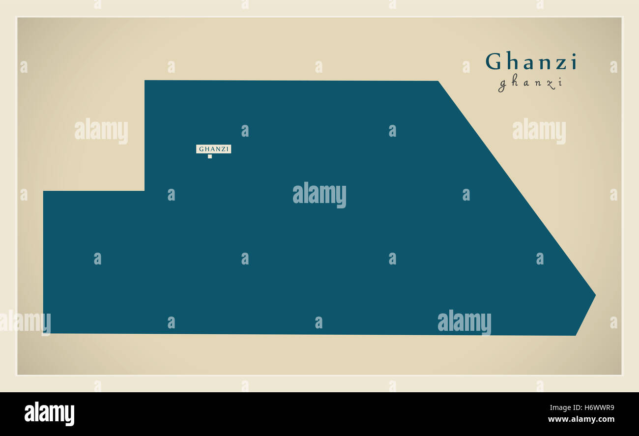 Modern Map - Ghanzi BW Stock Photo - Alamy