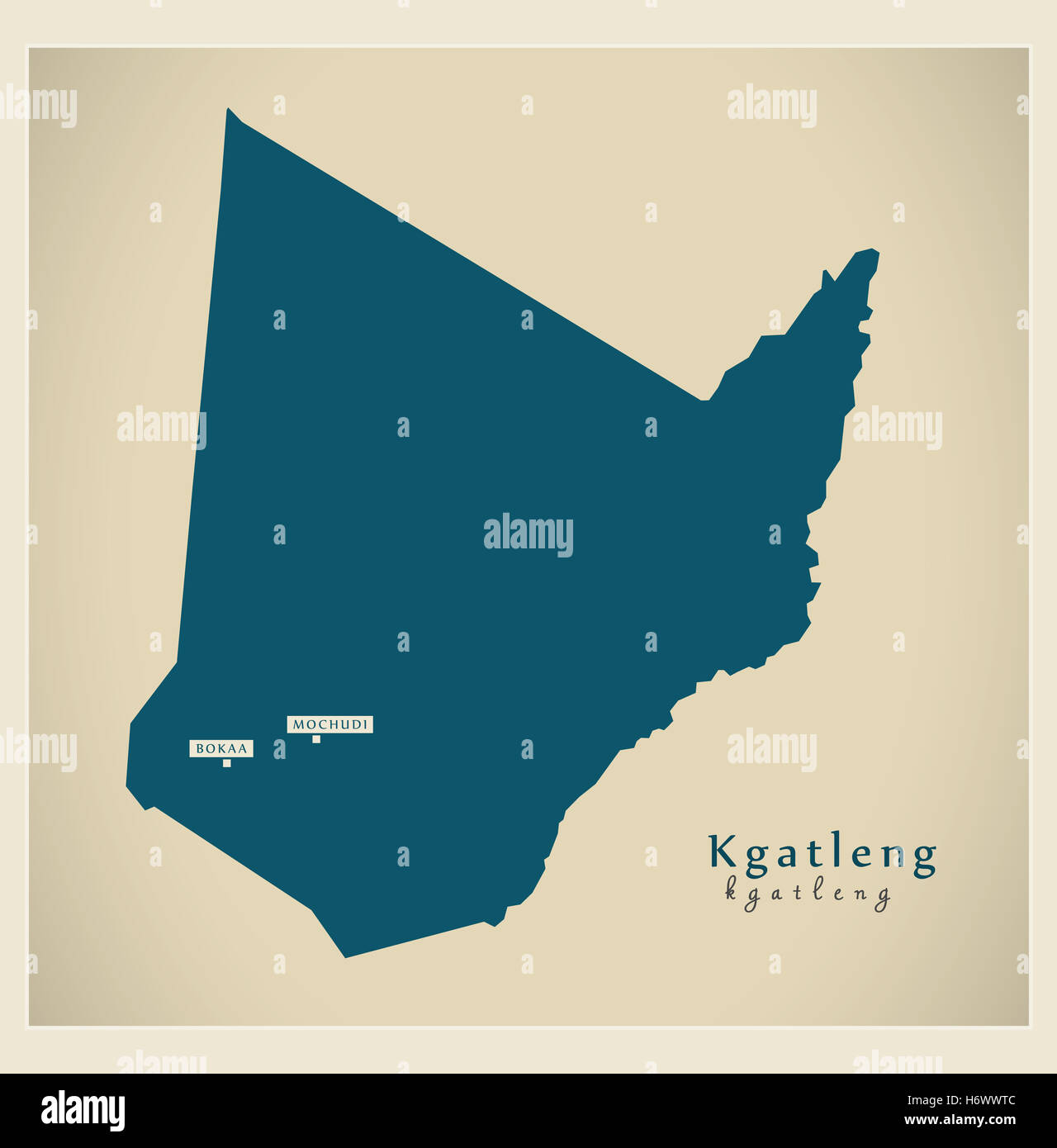 Kgatleng vector map hi-res stock photography and images - Alamy