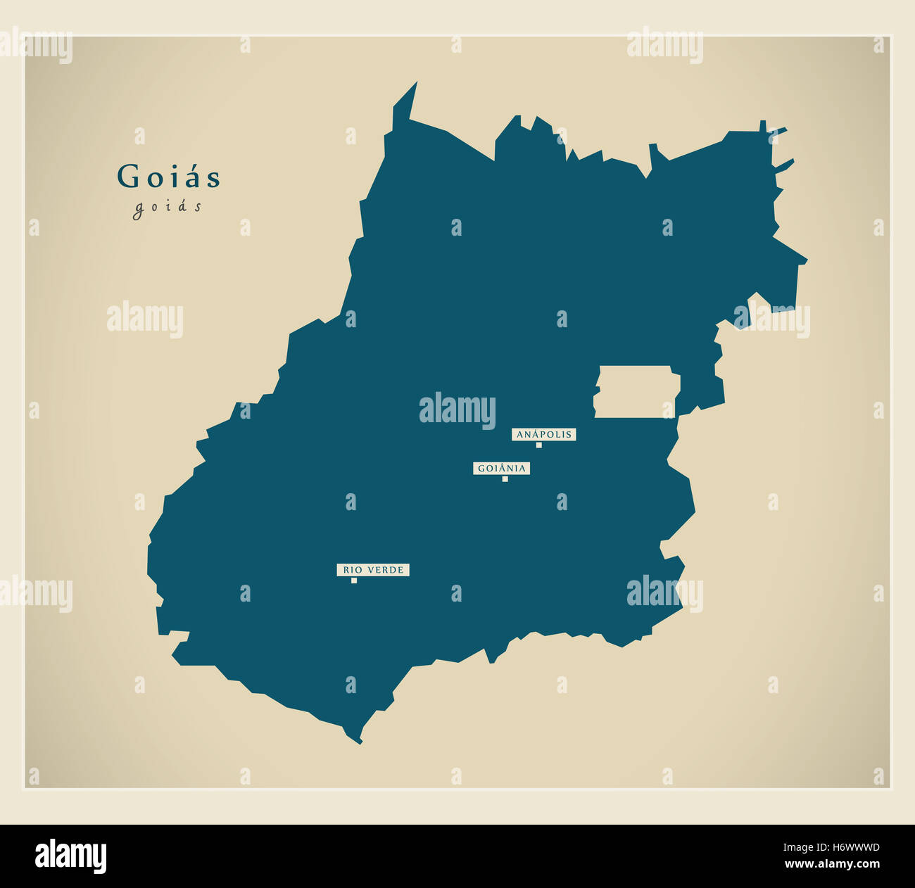 Goias map vector hi-res stock photography and images - Alamy