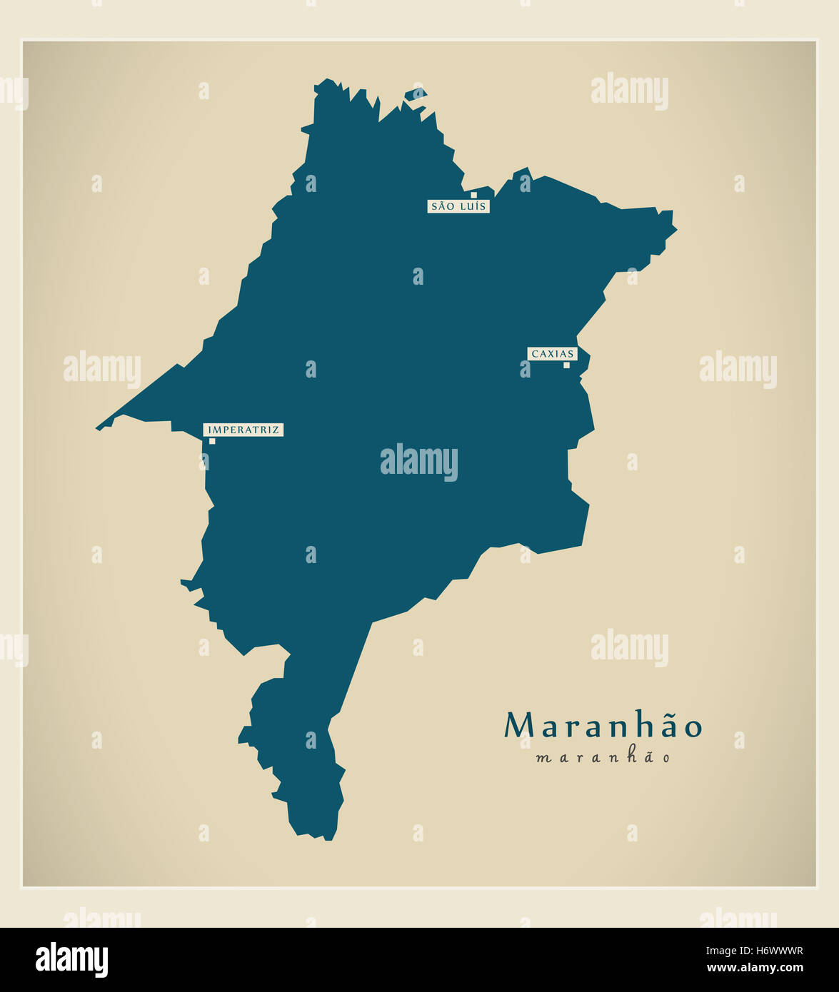 Maranhao map vector hi-res stock photography and images - Alamy
