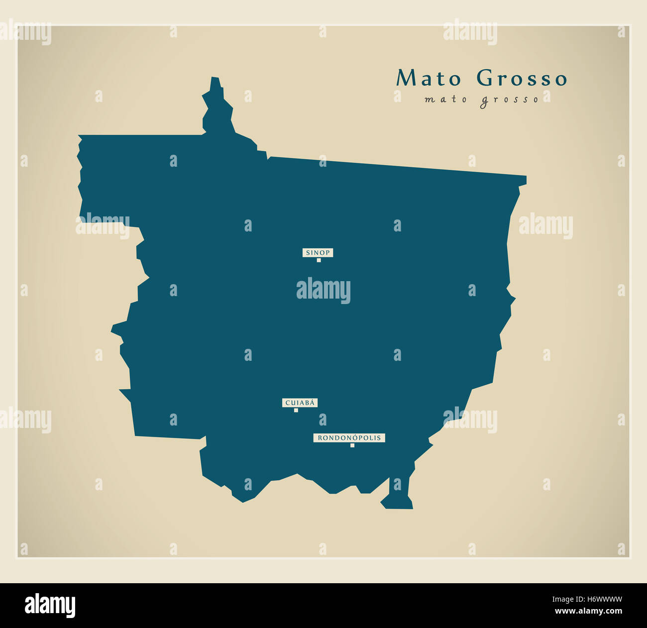 Mato grosso map hi-res stock photography and images - Alamy