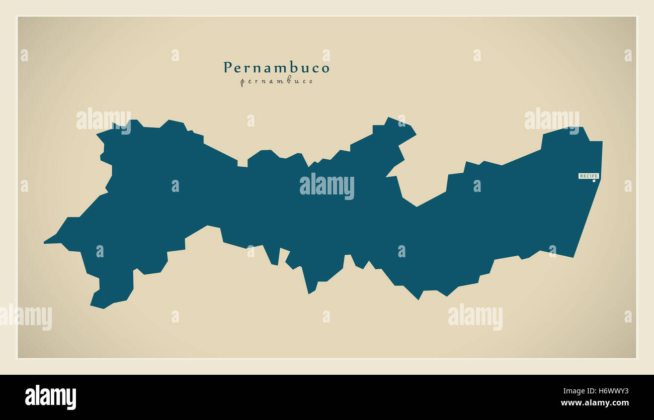 State map of pernambuco hi-res stock photography and images - Alamy