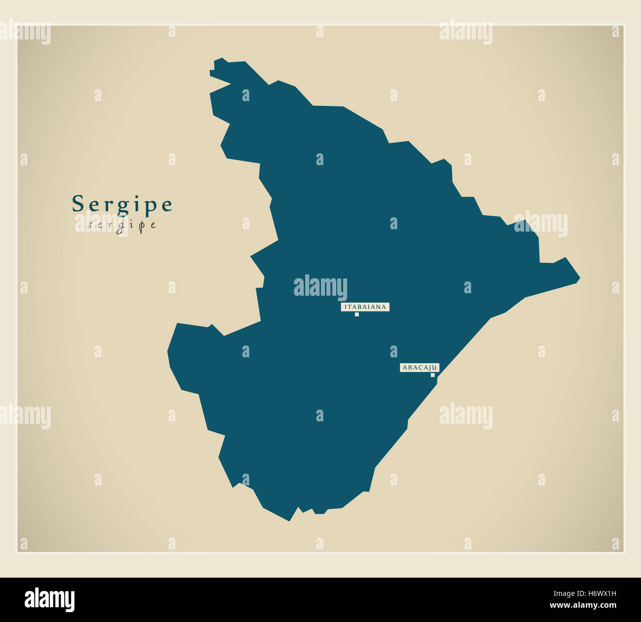 Sergipe map vector hi-res stock photography and images - Alamy