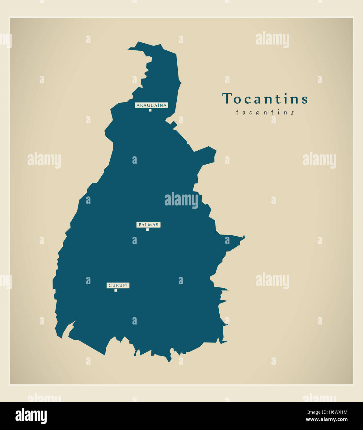 Map of tocantins hi-res stock photography and images - Alamy