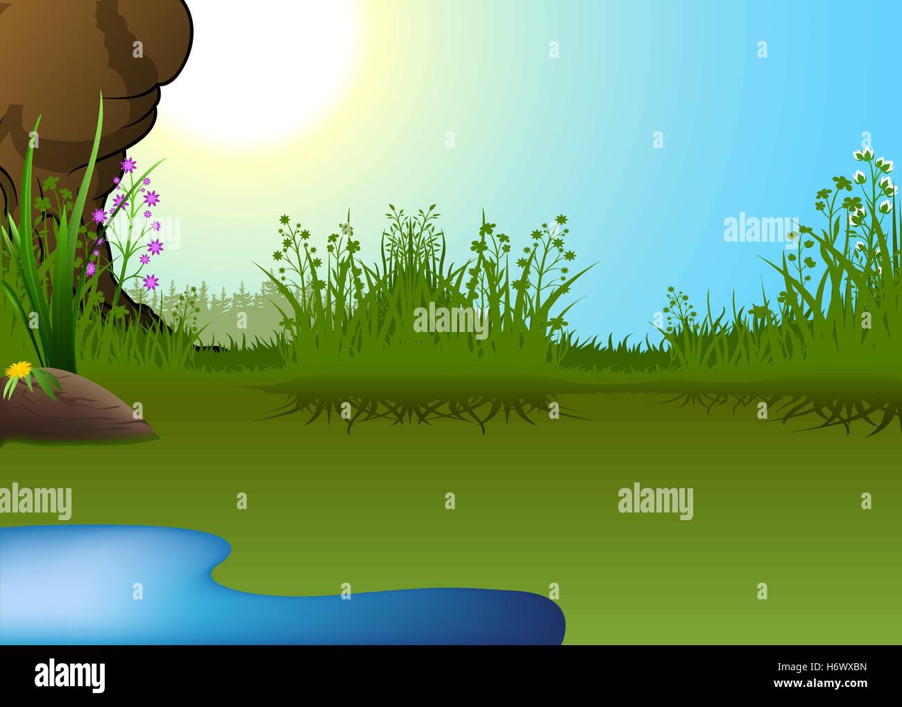 Puddle Cartoon High Resolution Stock Photography and Images - Alamy