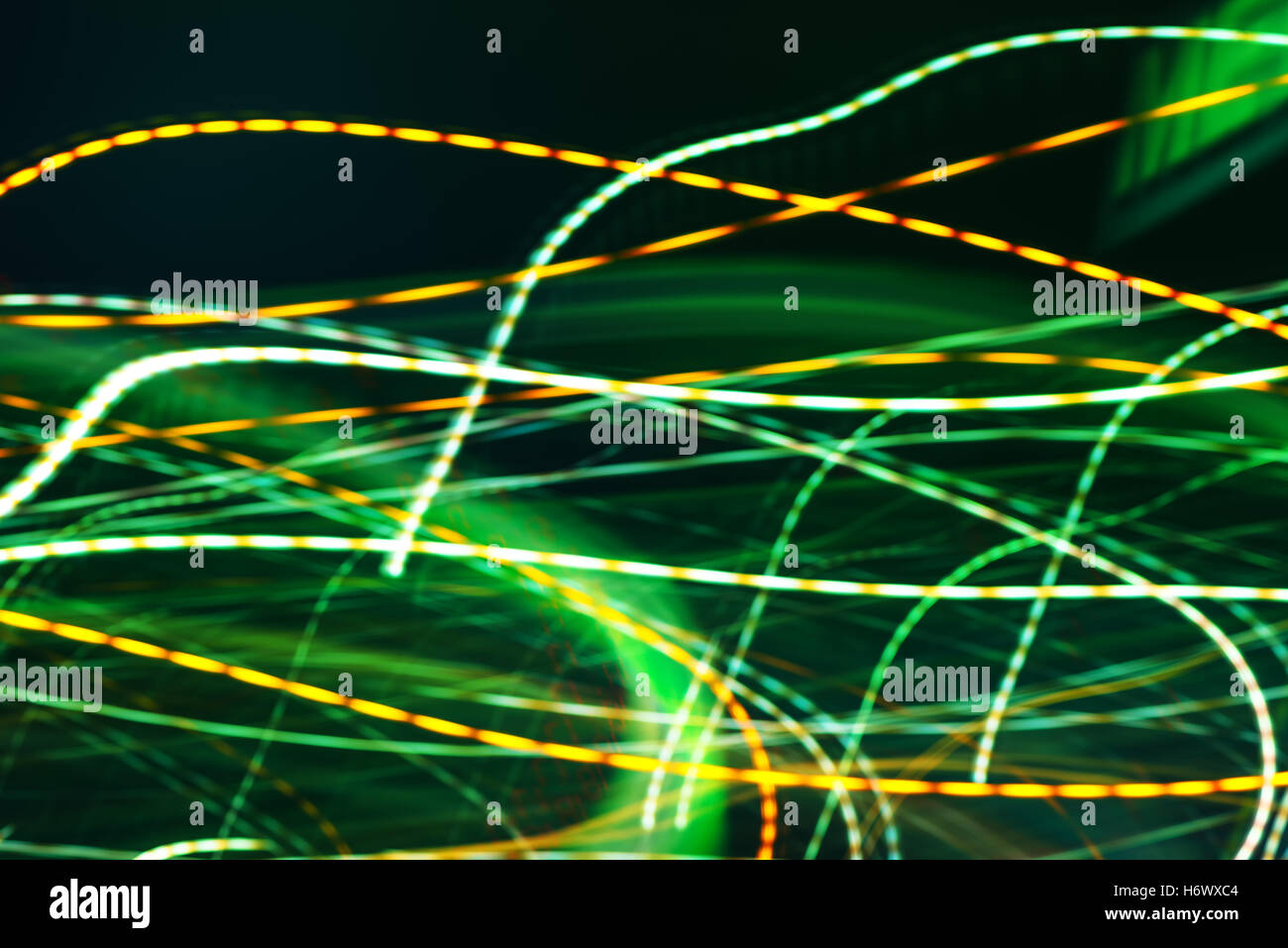 Abstract long exposure image of colorful city street light as urban ...