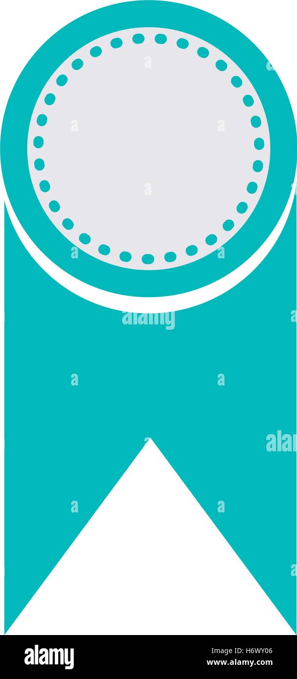 blue badge stamp with ribbon decoration over white background. vector ...