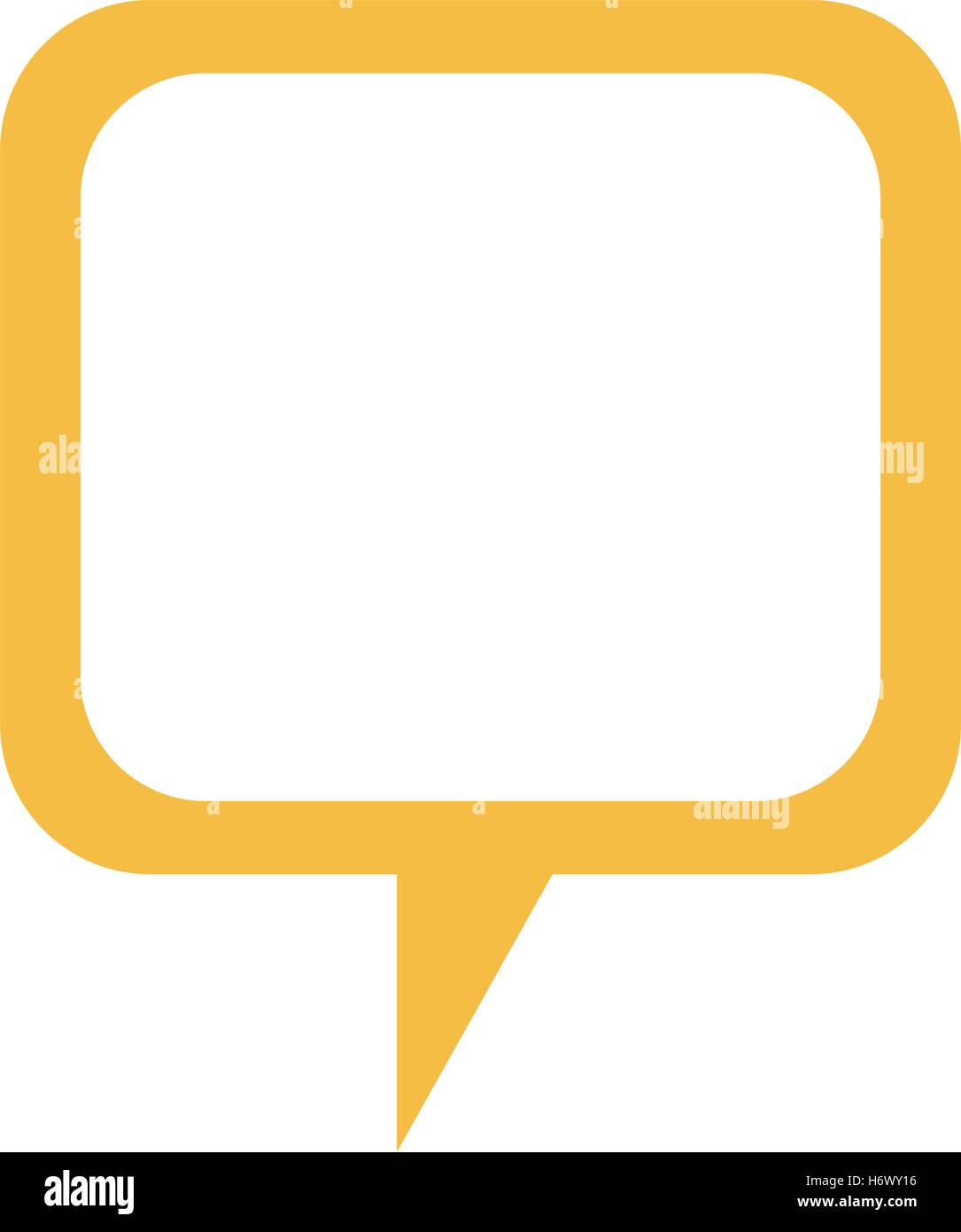 yellow bubble speech.communication element over white background ...