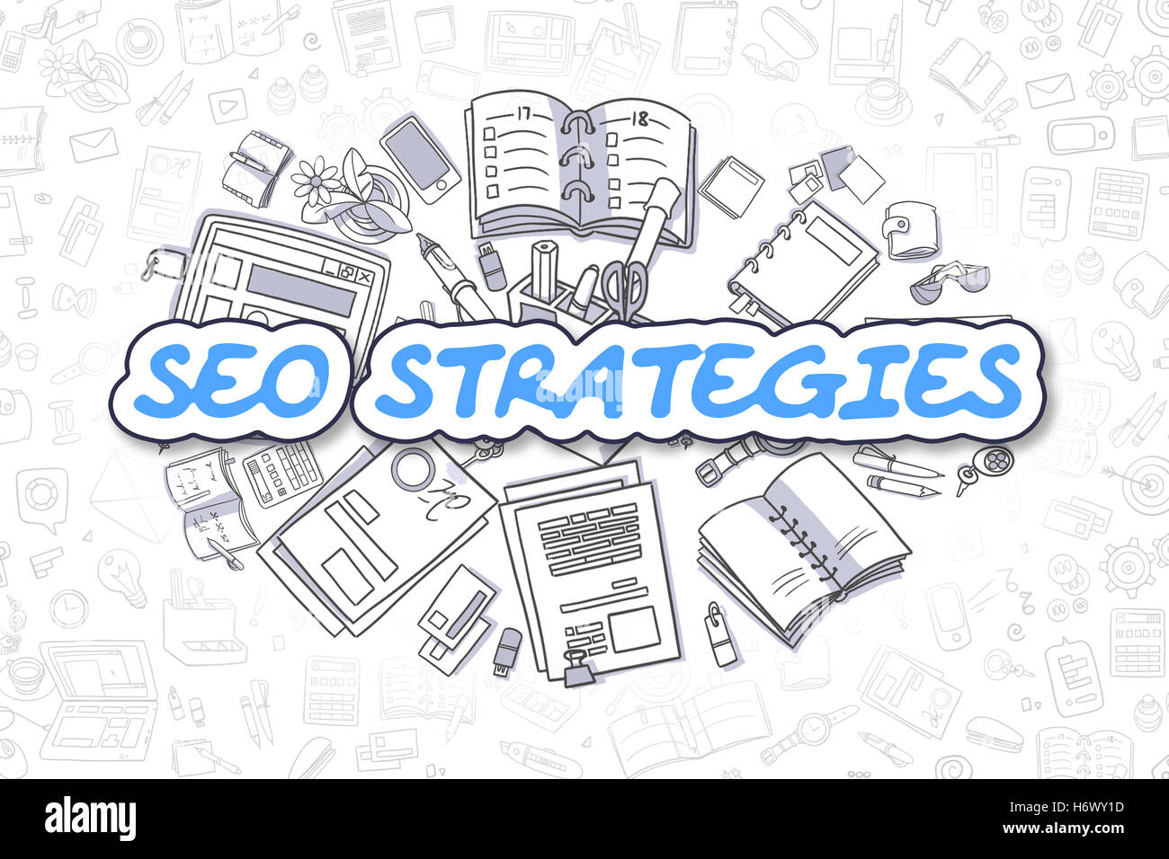Seo strategy cartoon illustration hi-res stock photography and images ...