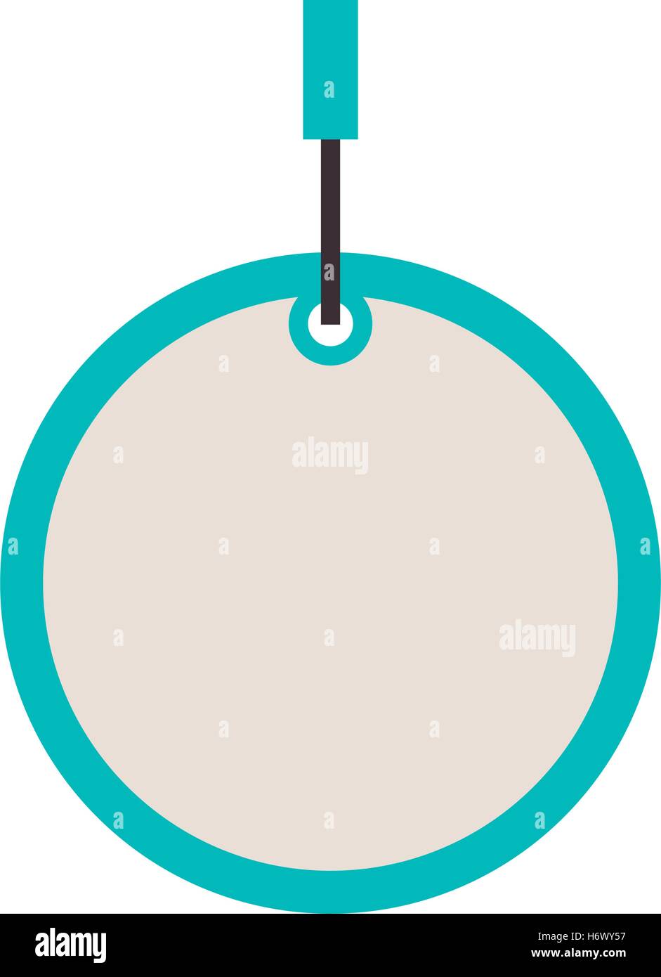 blue and white price circular tag template icon over white background ...