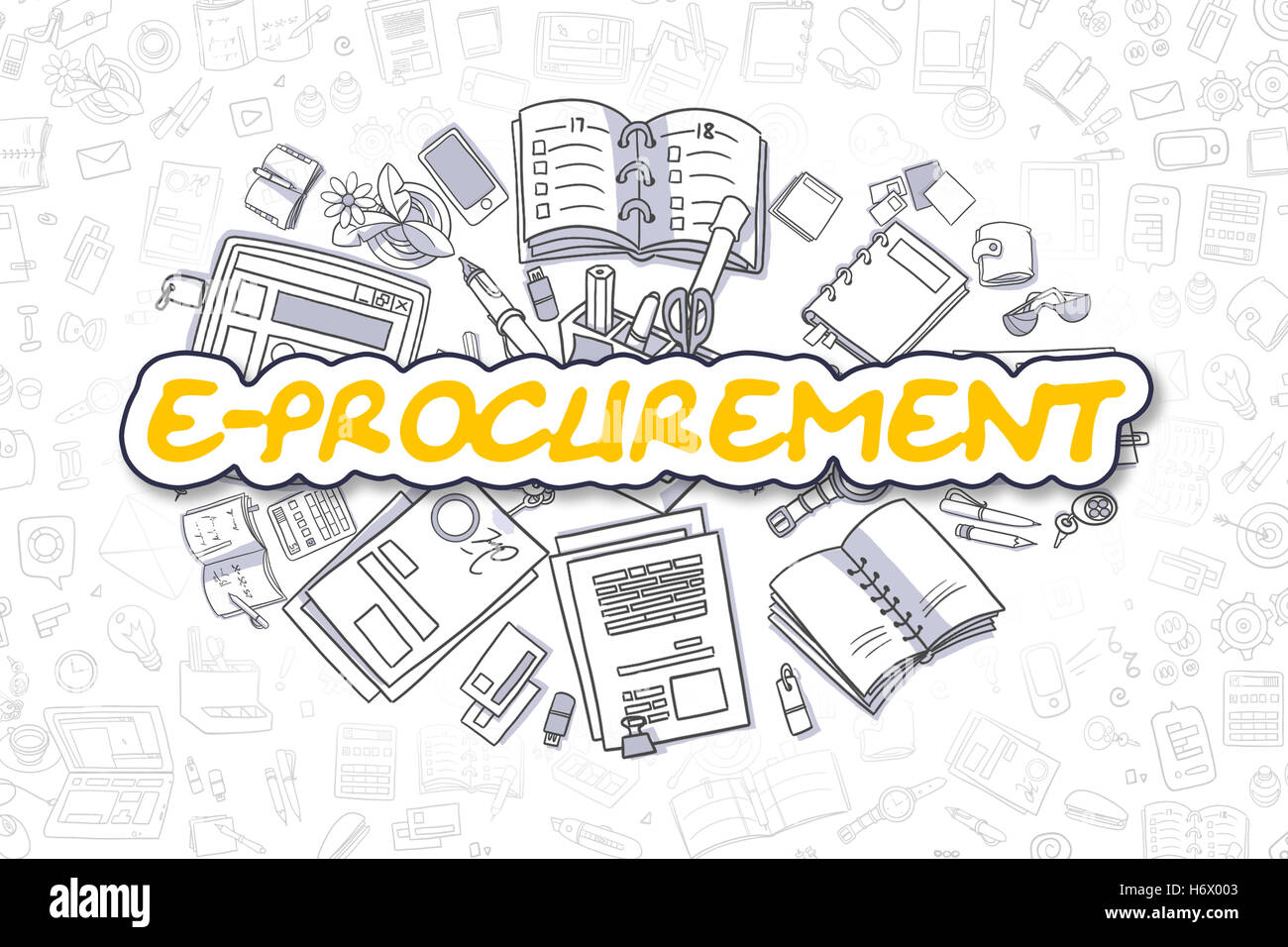 E-Procurement - Cartoon Yellow Text. Business Concept Stock Photo - Alamy