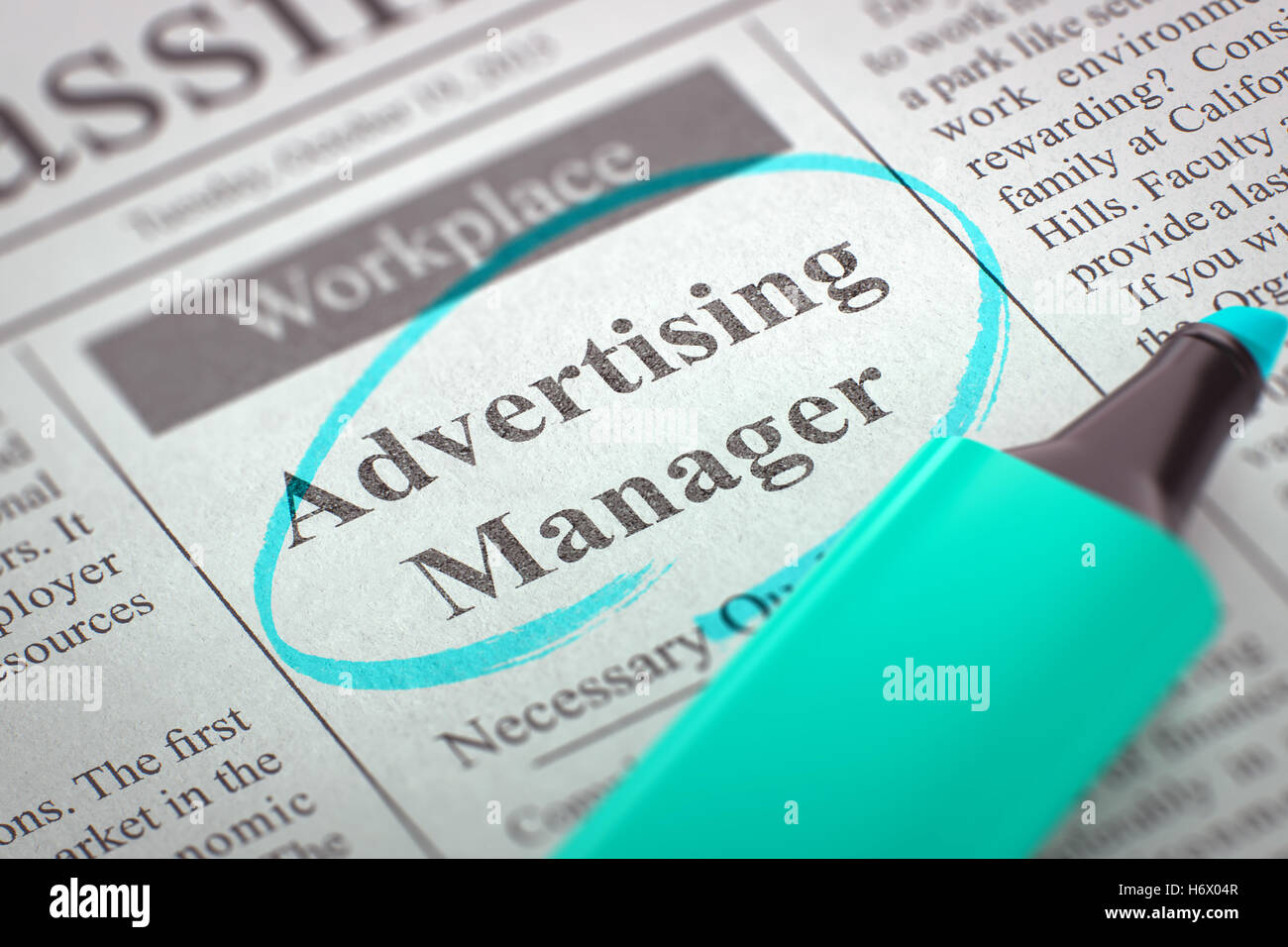 We are Hiring Advertising Manager. 3D Stock Photo - Alamy