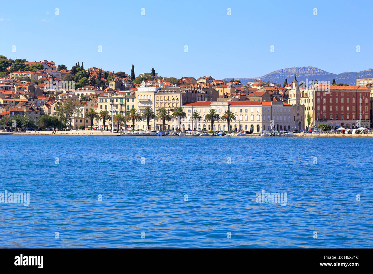 Riva waterfront Split, Croatia, Dalmatia, Dalmatian Coast, Europe Stock ...