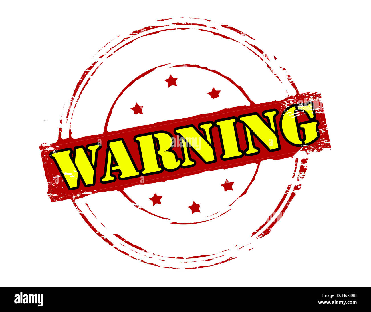 Stamp with word warning inside hi-res stock photography and images - Alamy