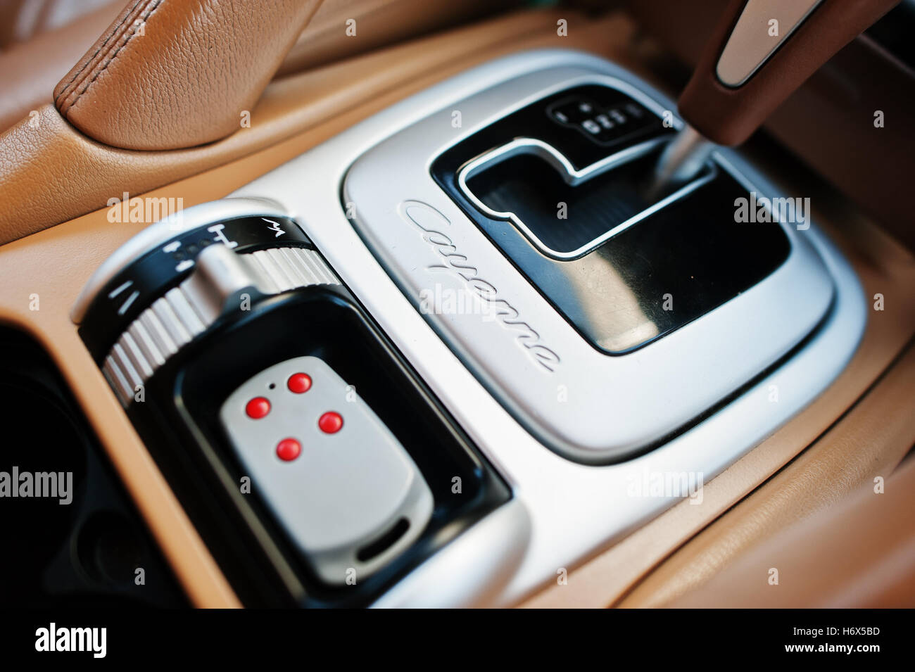Porsche cayenne red interior hi-res stock photography and images - Alamy