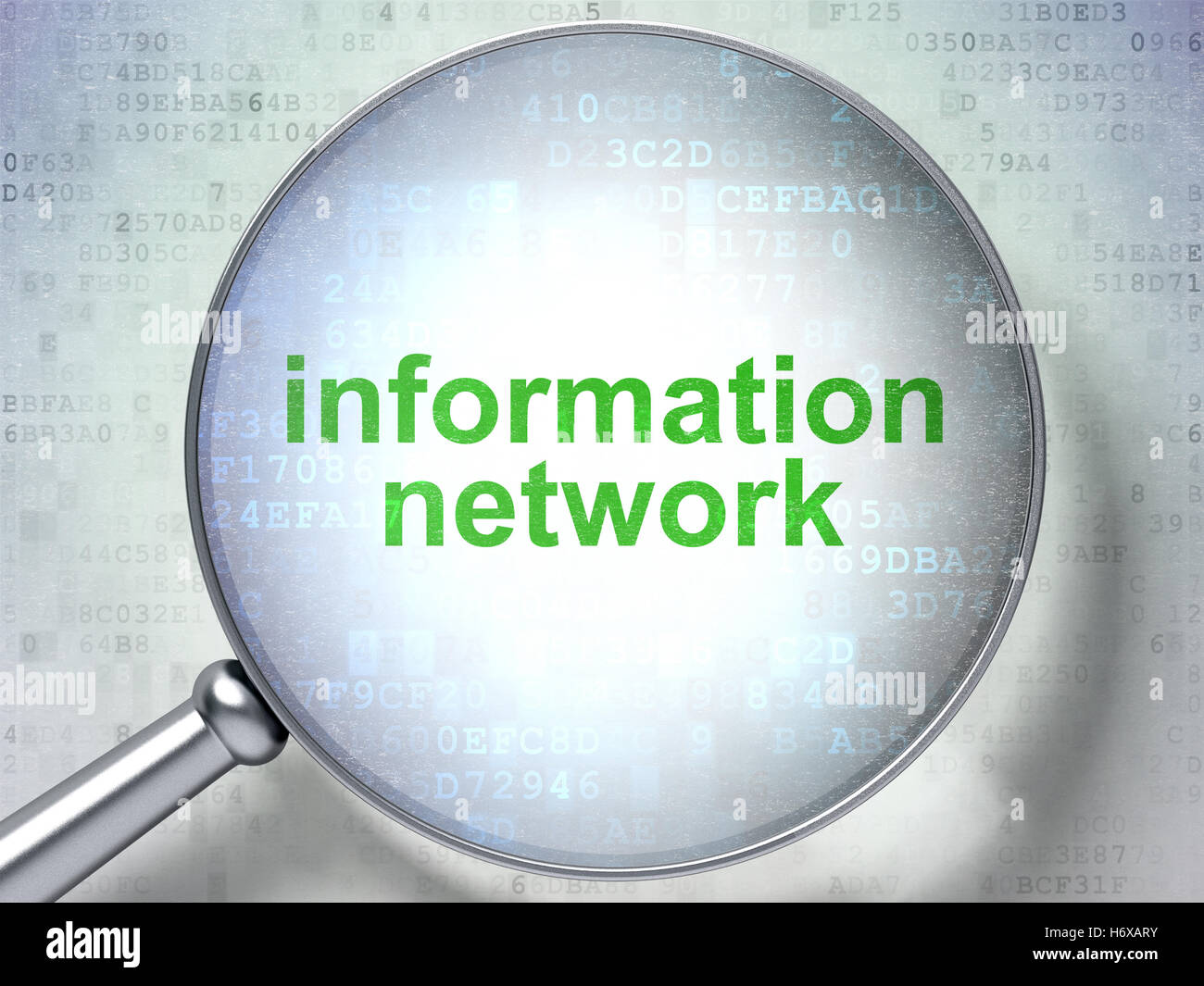 Data concept: Information Network with optical glass Stock Photo - Alamy