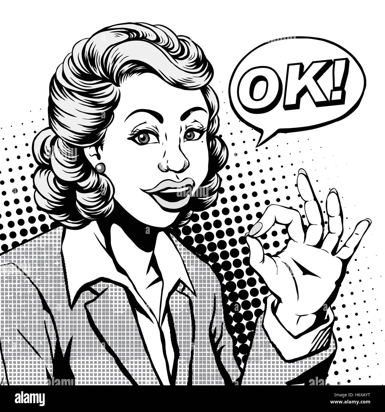 Woman nodding Stock Vector Images - Alamy