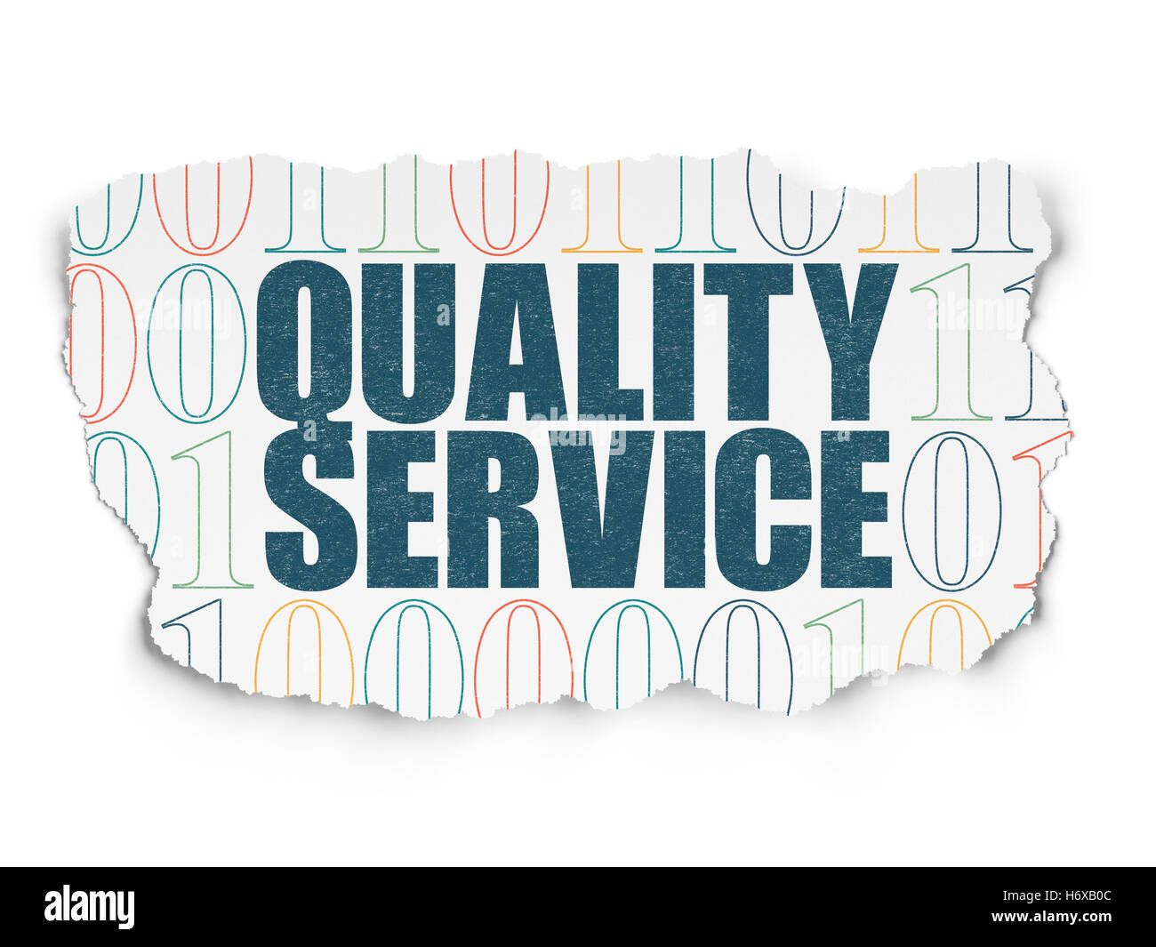Business concept: Quality Service on Torn Paper background Stock Photo ...